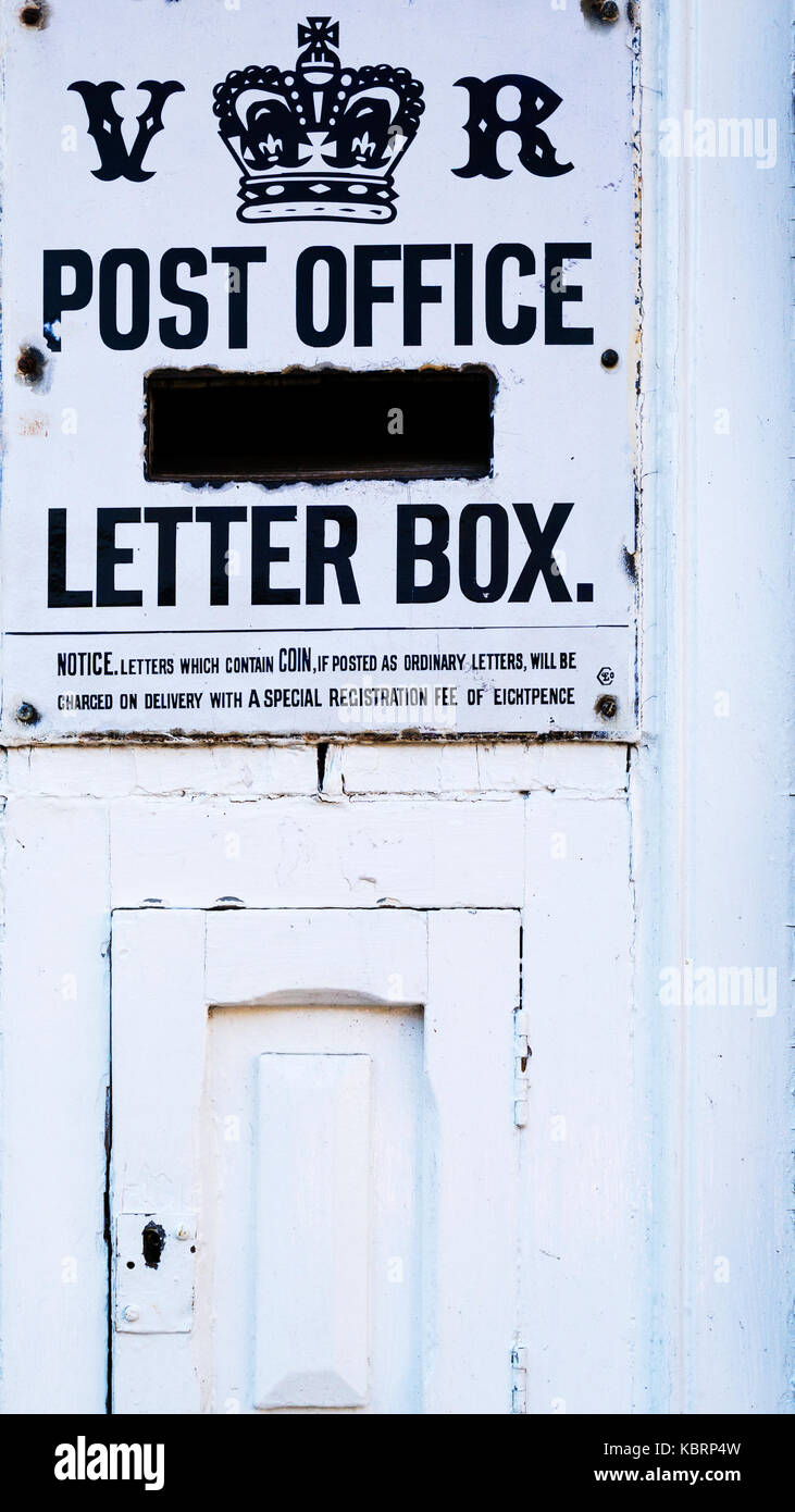 One of only three white Victorian postboxes in the United Kingdom ...