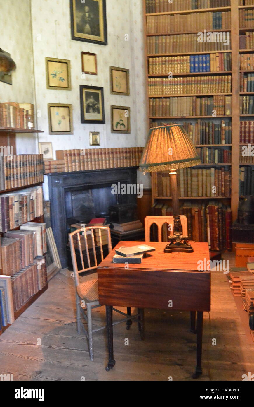 Library in the Interior of English stately home Stock Photo - Alamy