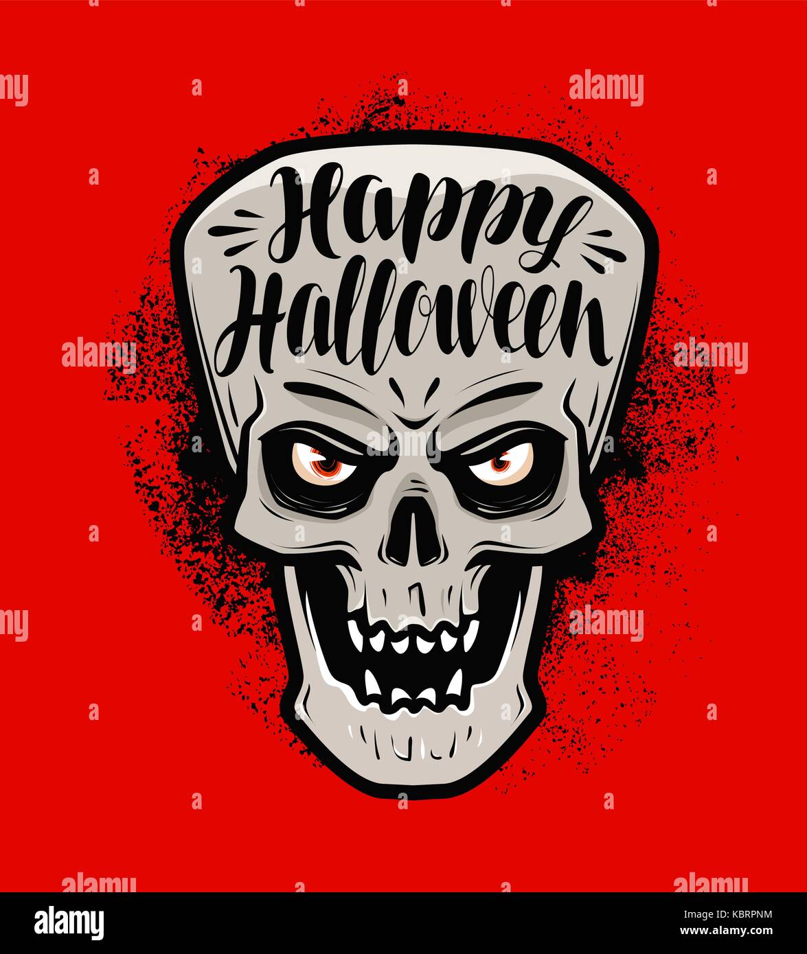 Happy Skeleton Head Clipart