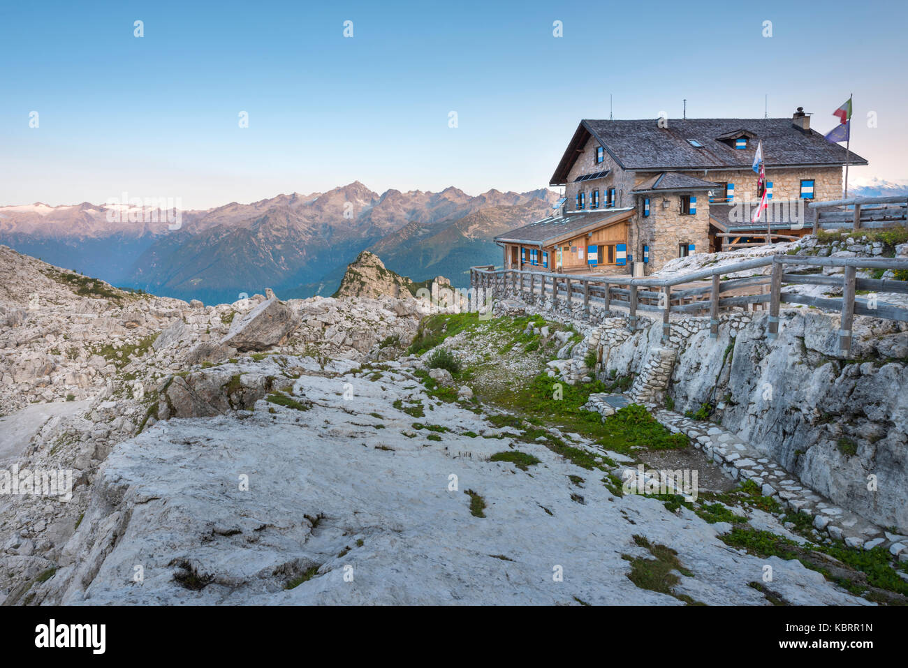 Tuckett refuge Europe, Italy, Trentino, Vallesinella, Tuckett refuge ...