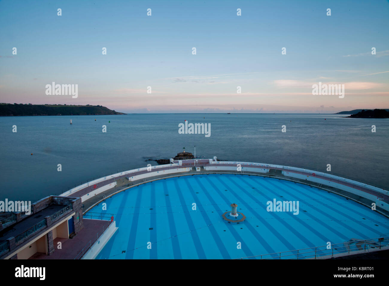 Plymouth Lido and Plymouth Sound at Sunset Stock Photo - Alamy