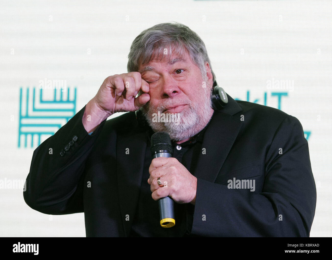 Kiev, Ukraine. 30th Sep, 2017. STEVE WOZNIAK, co-founder of Apple ...