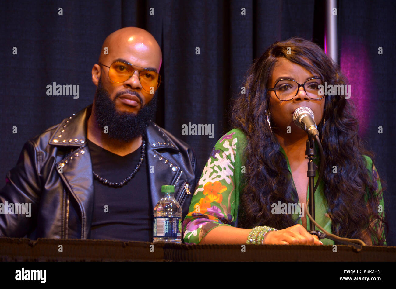 New York, NY, USA. 30th Sep, 2017. JJ Hairston and wife, Trina at the ...