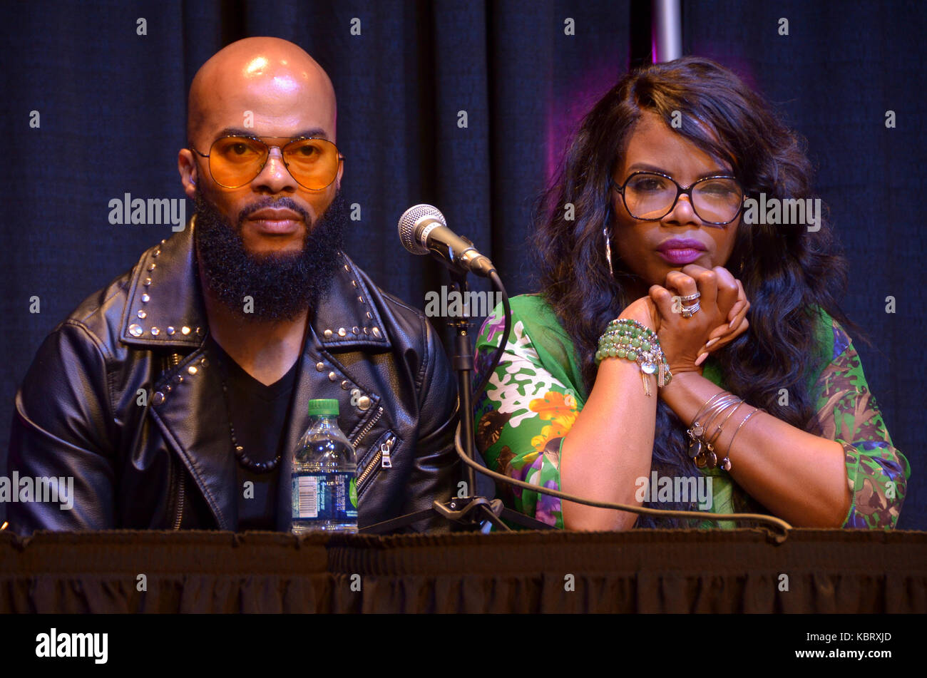 New York, NY, USA. 30th Sep, 2017. JJ Hairston and wife, Trina at the ...