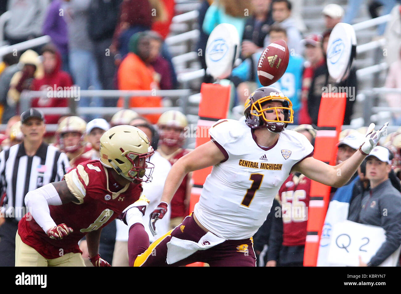 Alumni Stadium. 30th Sep, 2017. MA, USA; Central Michigan Chippewas ...
