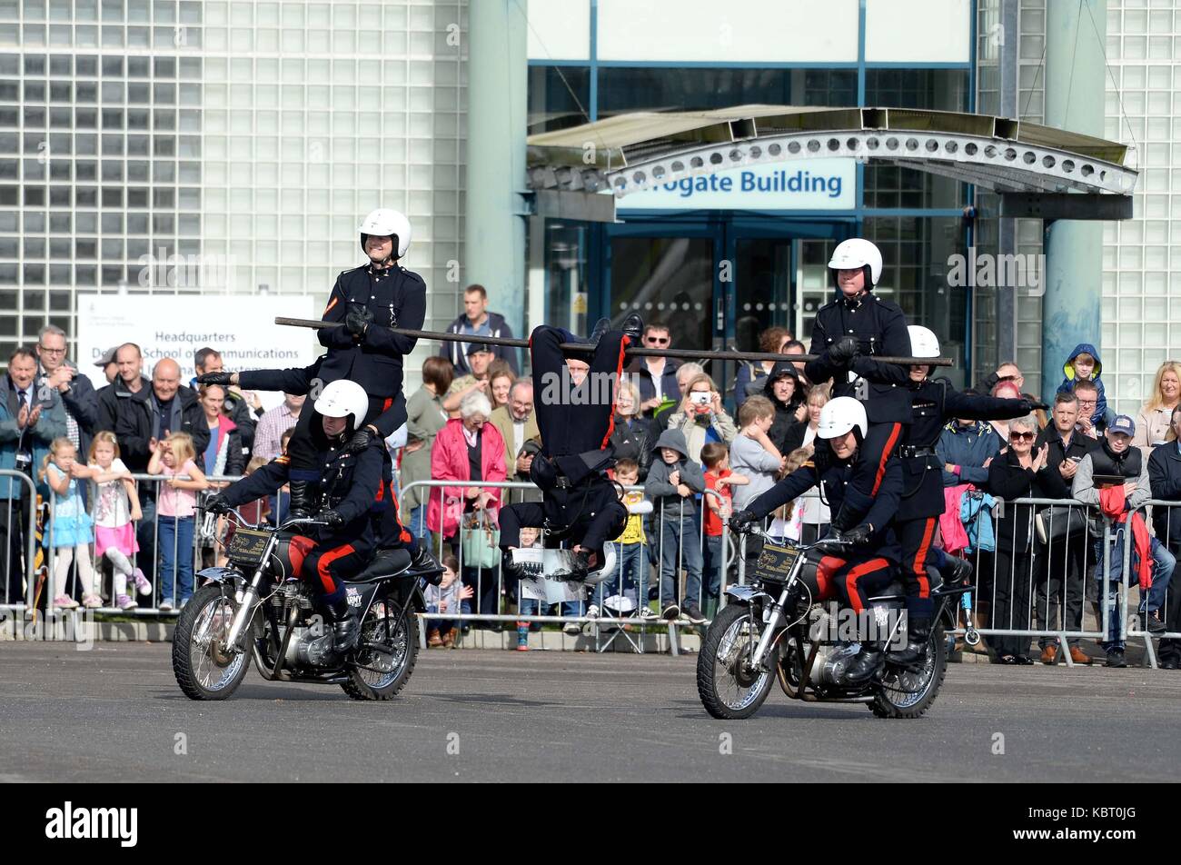 Blandford Camp, Dorset, UK, 30th September, 2017. Royal Signals White ...