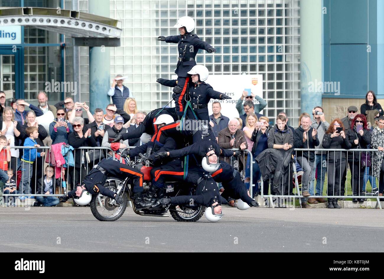 Blandford Camp, Dorset, UK, 30th September, 2017. Royal Signals White ...