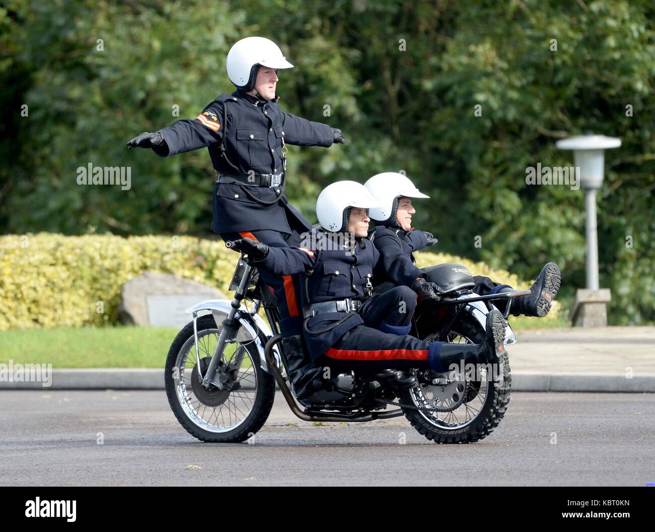 Blandford Camp, Dorset, UK, 30th September, 2017. Royal Signals White ...