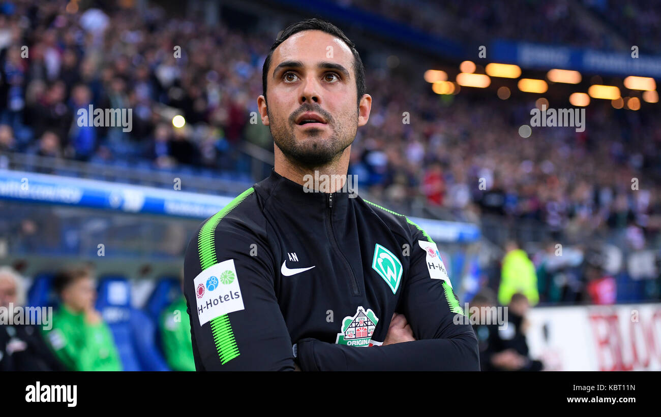 Hamburg, Deutschland. 30th Sep, 2017. Trainer Alexander Nouri (Werder ...