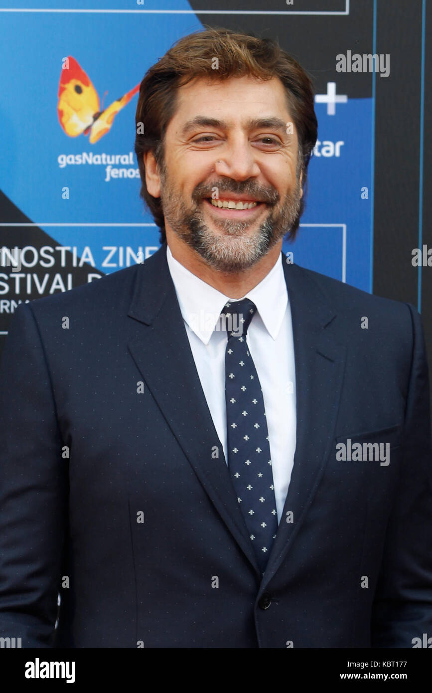 San Sebastian, Spain. 30th Sep, 2017. Javier Bardem at the premiere of ...