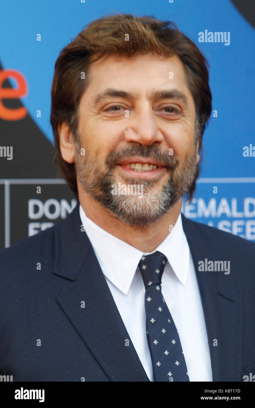 San Sebastian, Spain. 30th Sep, 2017. Javier Bardem at the premiere of ...