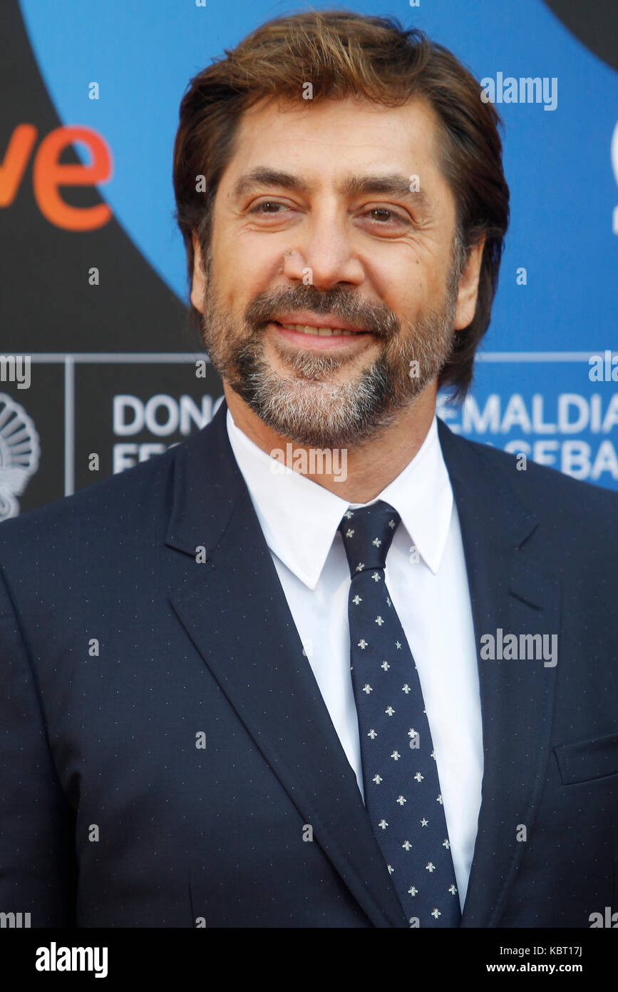 San Sebastian, Spain. 30th Sep, 2017. Javier Bardem at the premiere of ...