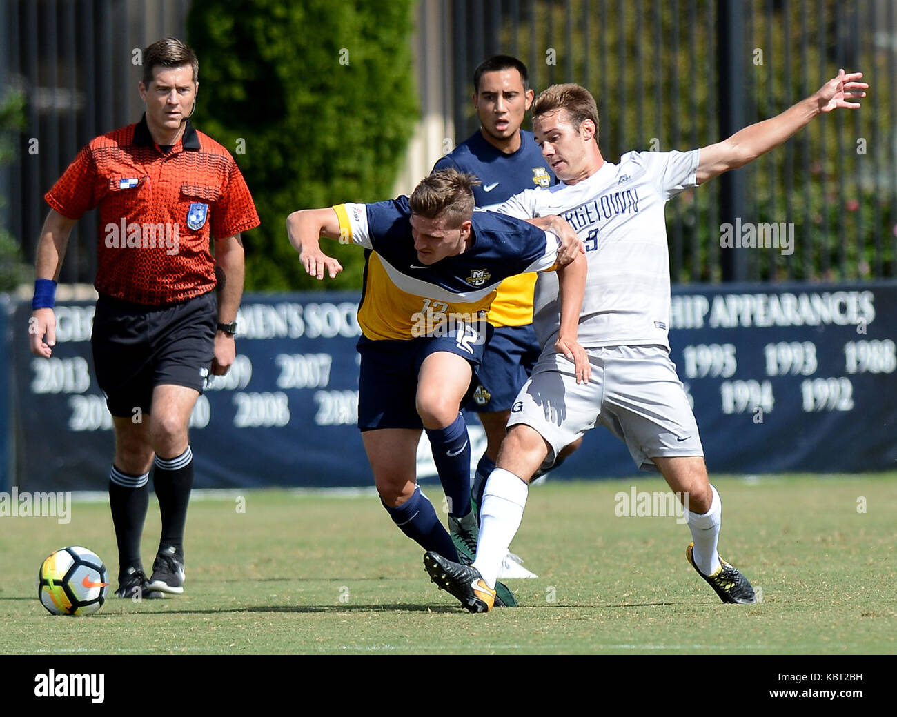 Washington, DC, USA. 30th Sep, 2017. 20170930 - Georgetown midfielder ...