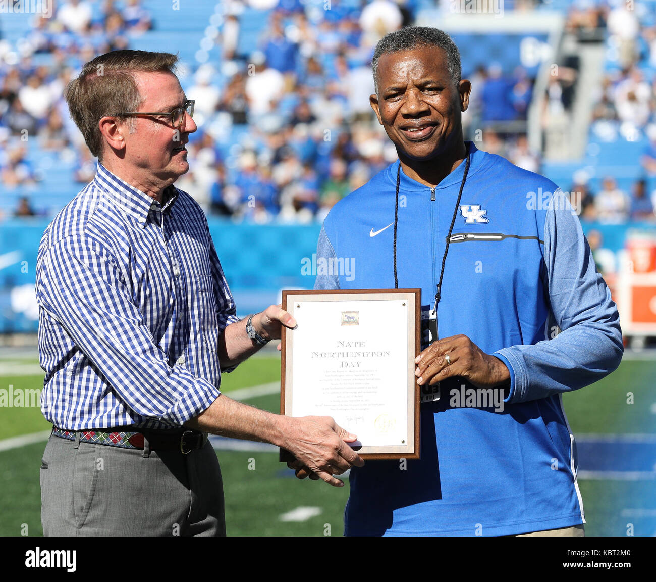 Lexington, KY, USA. 30th Sep, 2017. Nate Northington, the first African ...