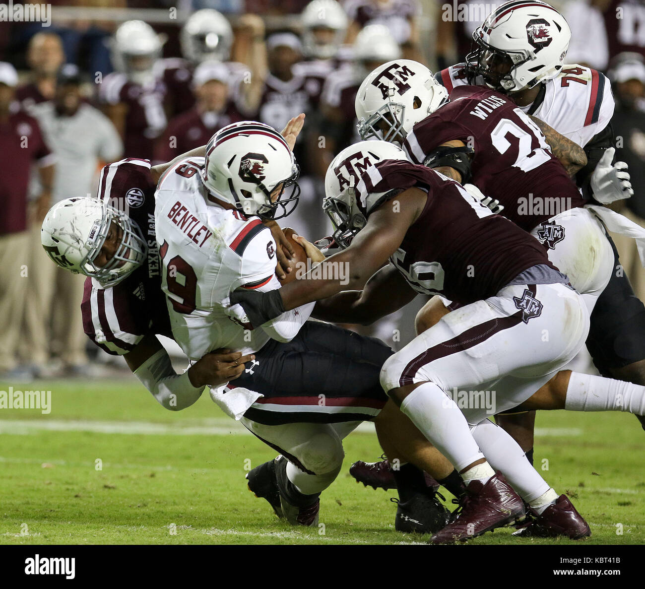 September 30, 2017: Texas A&M Aggies defensive lineman Jarrett Johnson ...