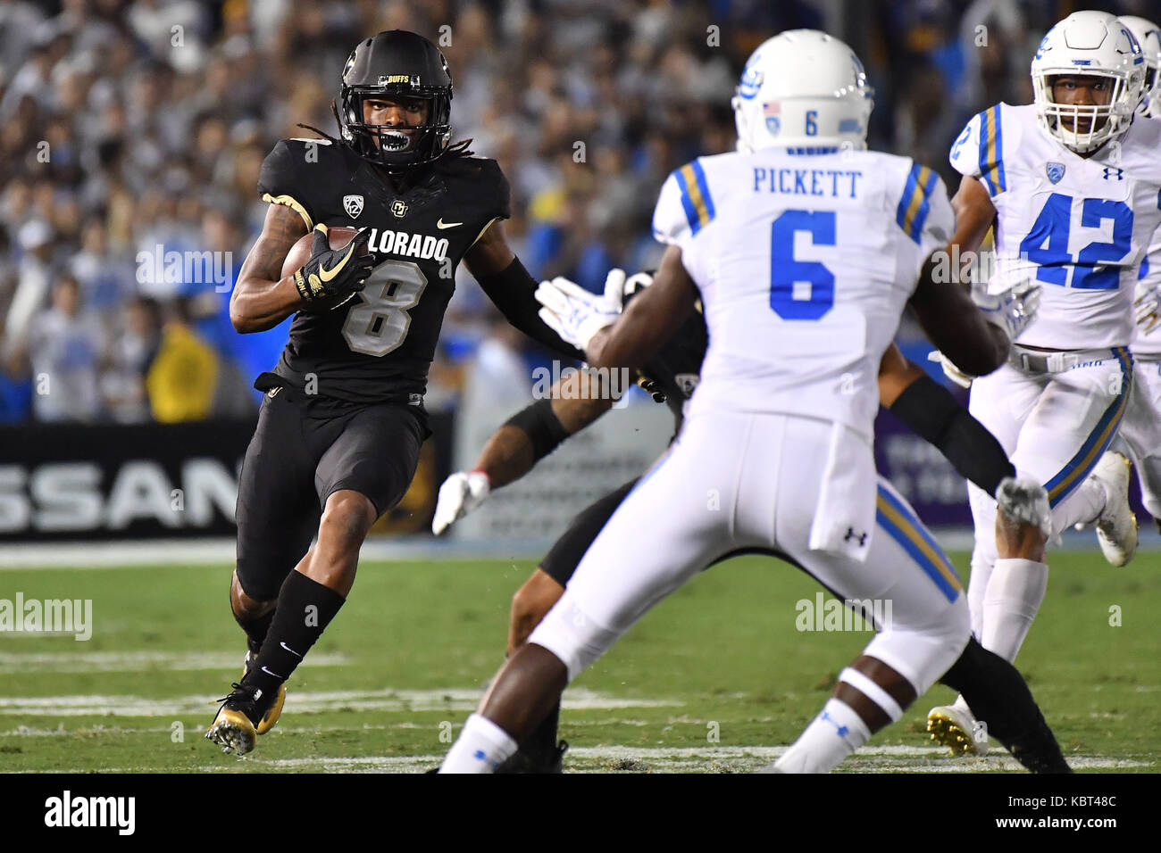 Pasadena, CA. 30th Sep, 2017. Colorado Buffaloes running back Alex ...
