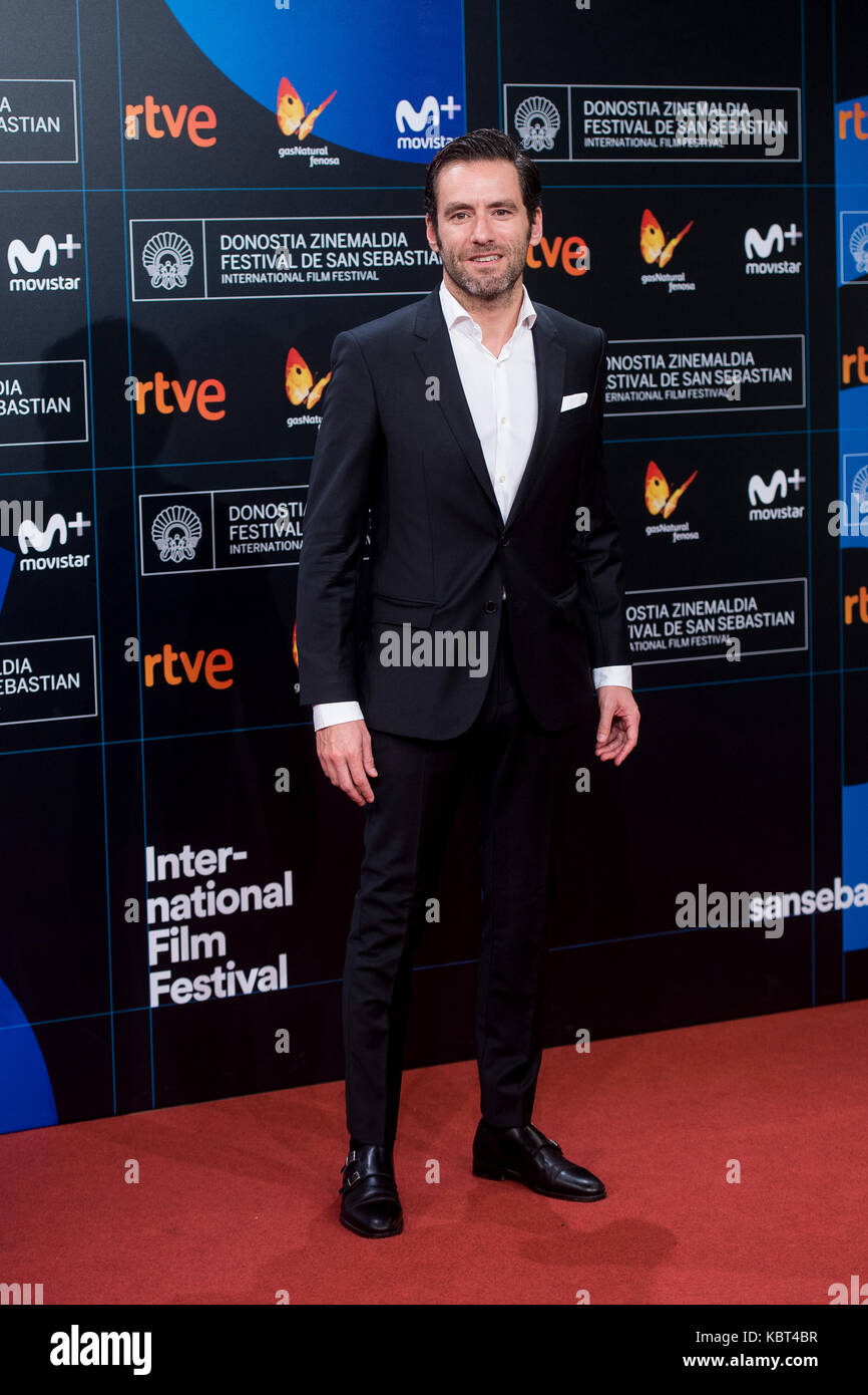 San Sebastian, Spain. 30th Sep, 2017. Borja Semper at the red carpet of ...