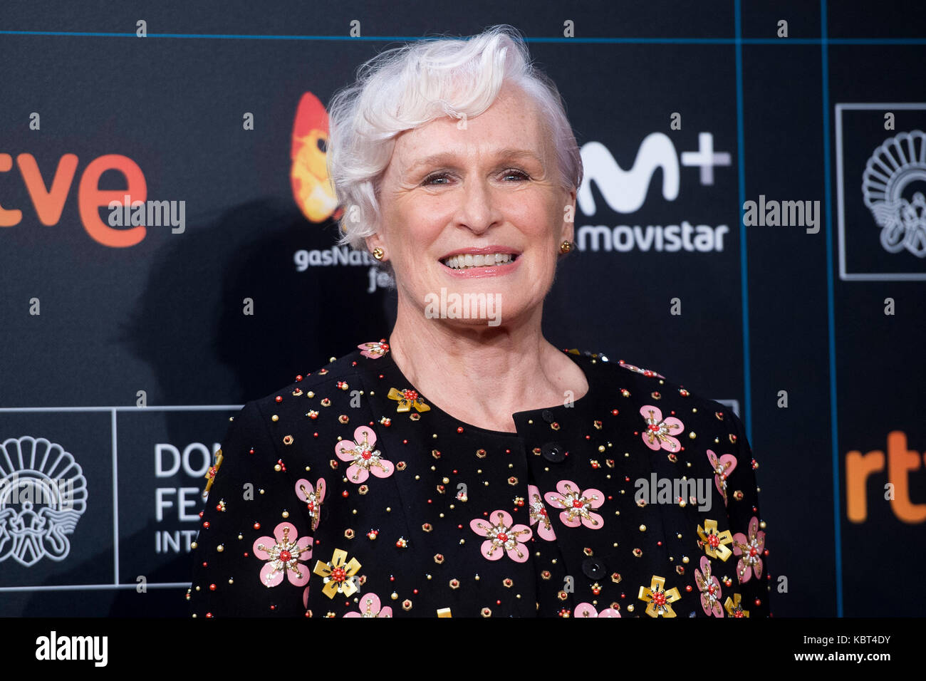 San Sebastian, Spain. 30th Sep, 2017. Actress Glenn Close at the red ...