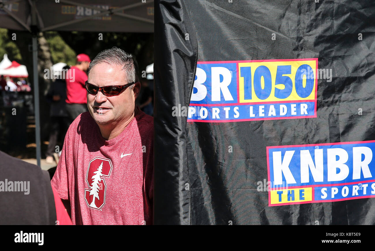 Stanford, United States. 30th Sep, 2017. Larry Krueger, broadcaster for ...
