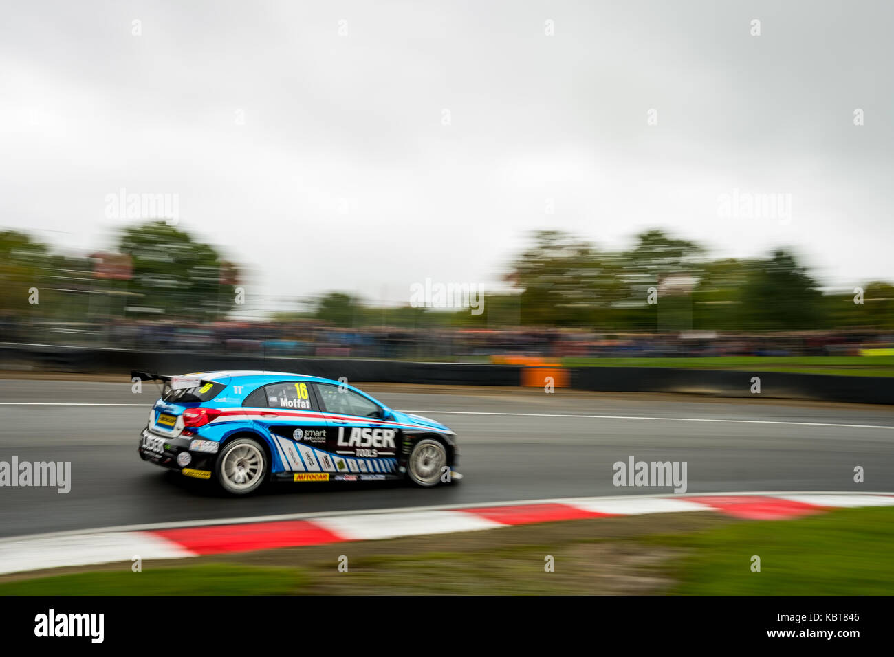 Fawkham, Longfield, UK. 1st Oct, 2017. BTCC racing driver Aiden Moffat ...