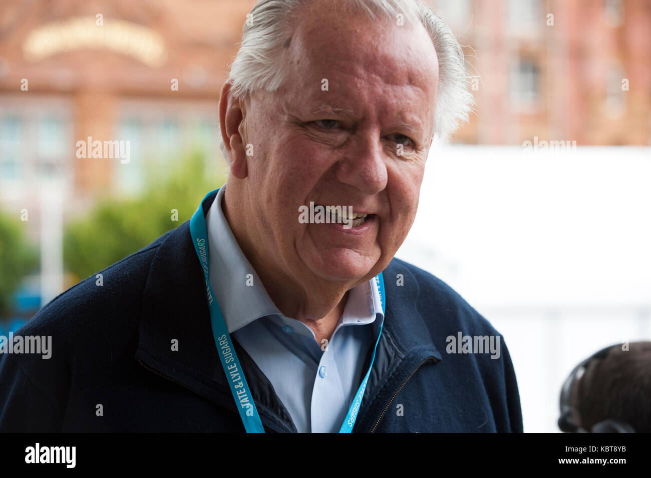 Manchester, UK. 1st October 2017. Steven Norris arrive for Day 1 of the ...