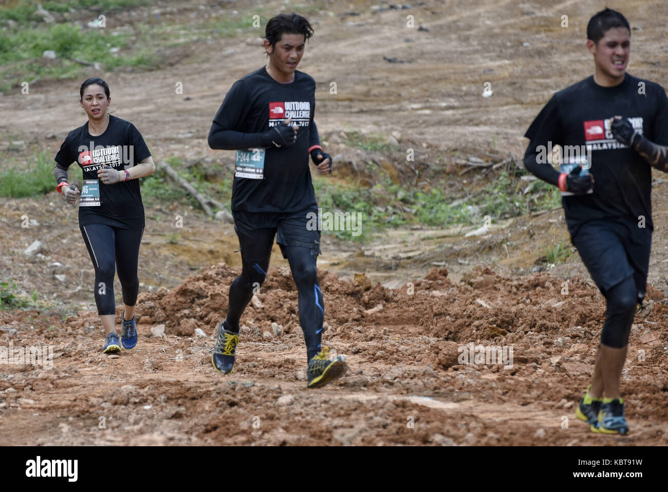 Cyberjaya, MALAYSIA. 1st Oct, 2017. Amateur trail runners pictured ...