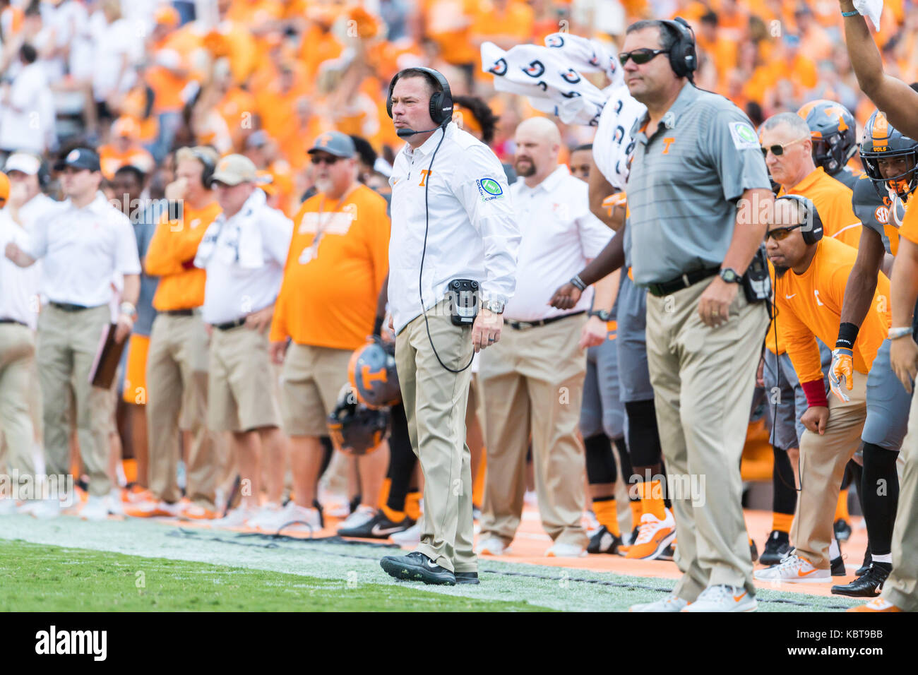 September 30, 2017: head coach Butch Jones of the Tennessee Volunteers ...