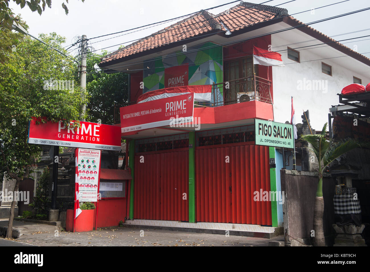 Bali, Indonesia. 1st Oct, 2017. A shop is closed in Karang Asem ...