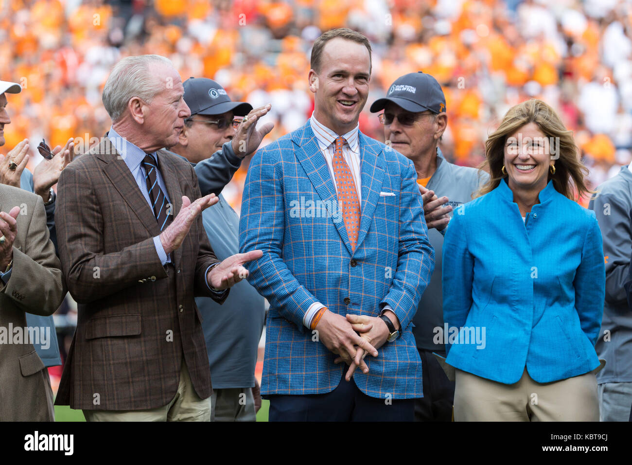 September 30, 2017: Peyton Manning, standing next to his dad, Archie ...