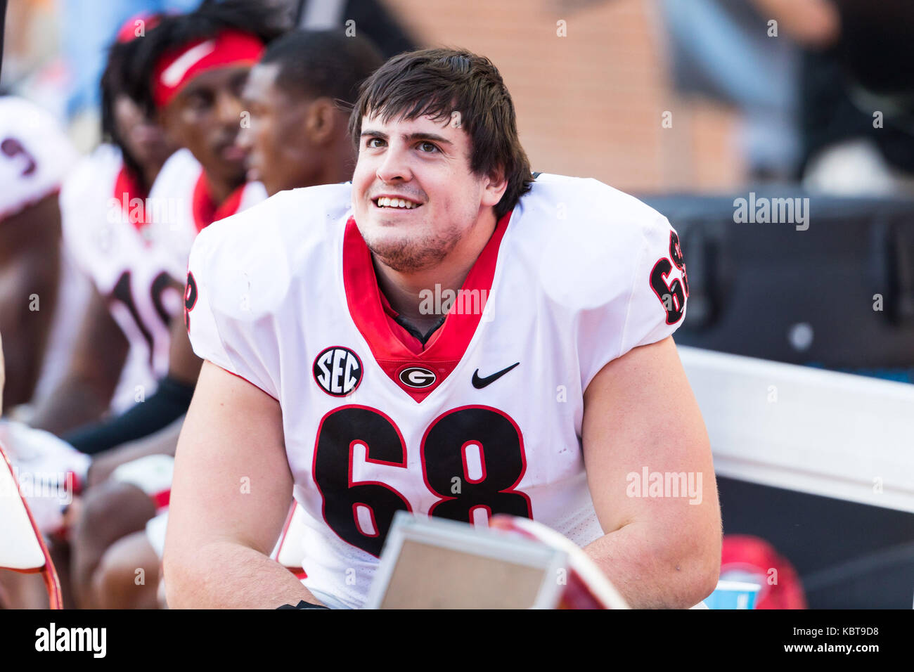 September 30, 2017: Sean Fogarty #68 of the Georgia Bulldogs during the ...