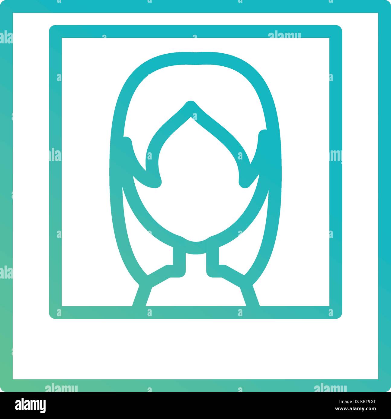 woman picture icon over white background vector illustration Stock ...