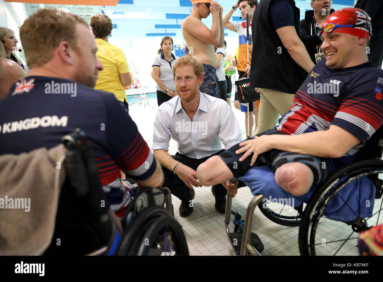 Prince Harry at the Swimming Finals at Toronto Pan Am Sports Centre at ...