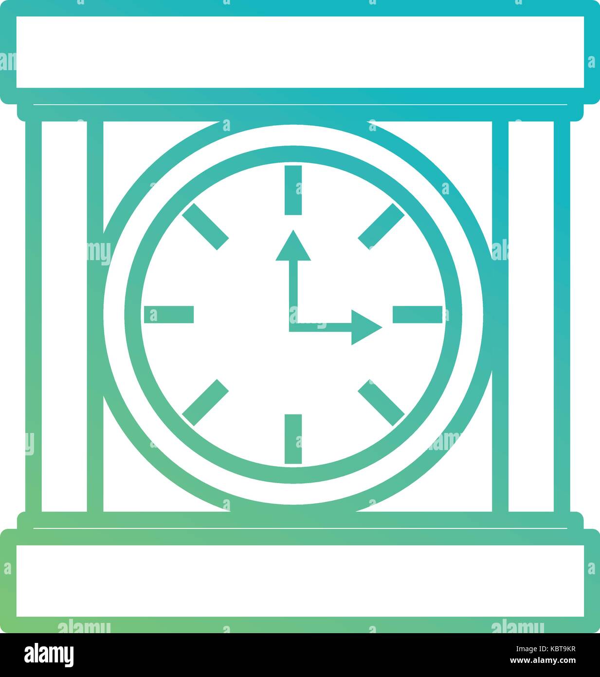 clock icon over white background vector illustration Stock Vector Image ...