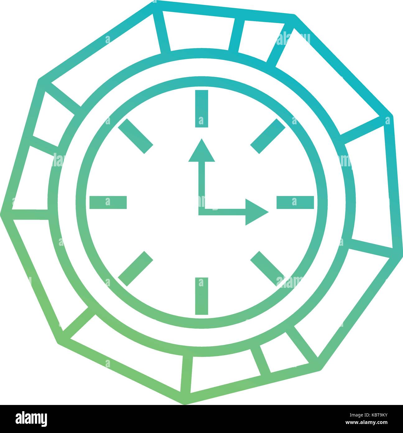 clock icon over white background vector illustration Stock Vector Image ...