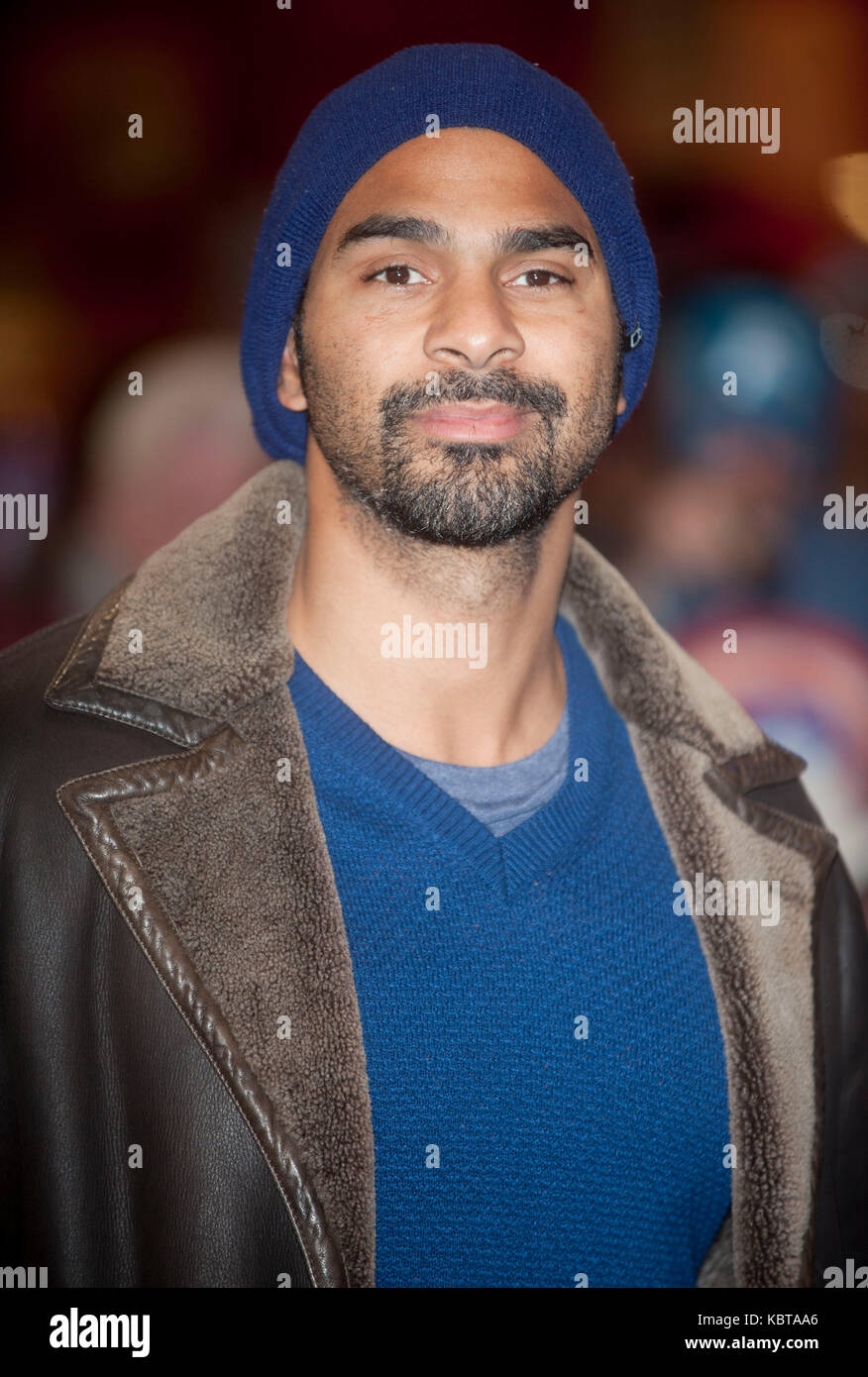 DAVID HAYE at the UK Film Premiere of 'Captain America: The Winter ...