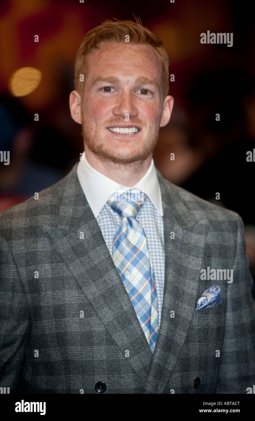 GREG RUTHERFORD at the UK Film Premiere of 'Captain America: The Winter ...