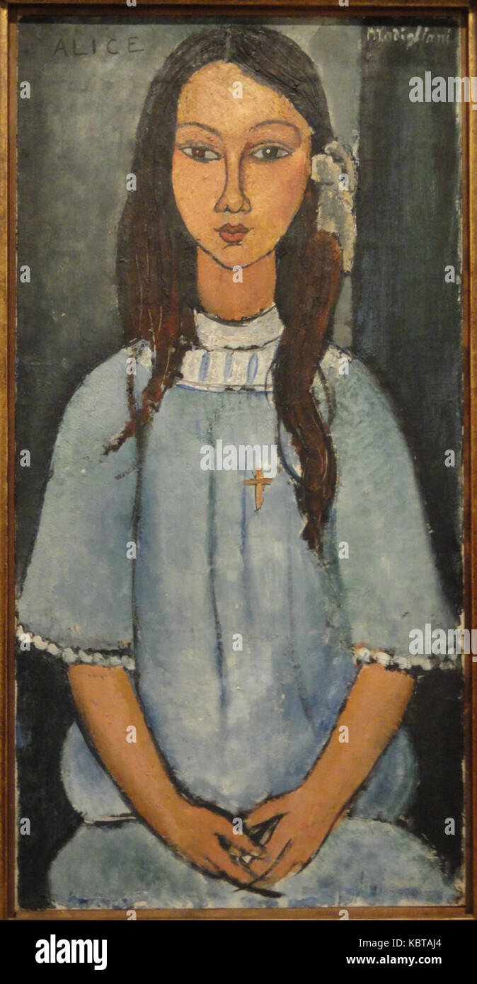 The painting 'Alice' by Amedeo Modigliani, housed at the Statens Museum ...