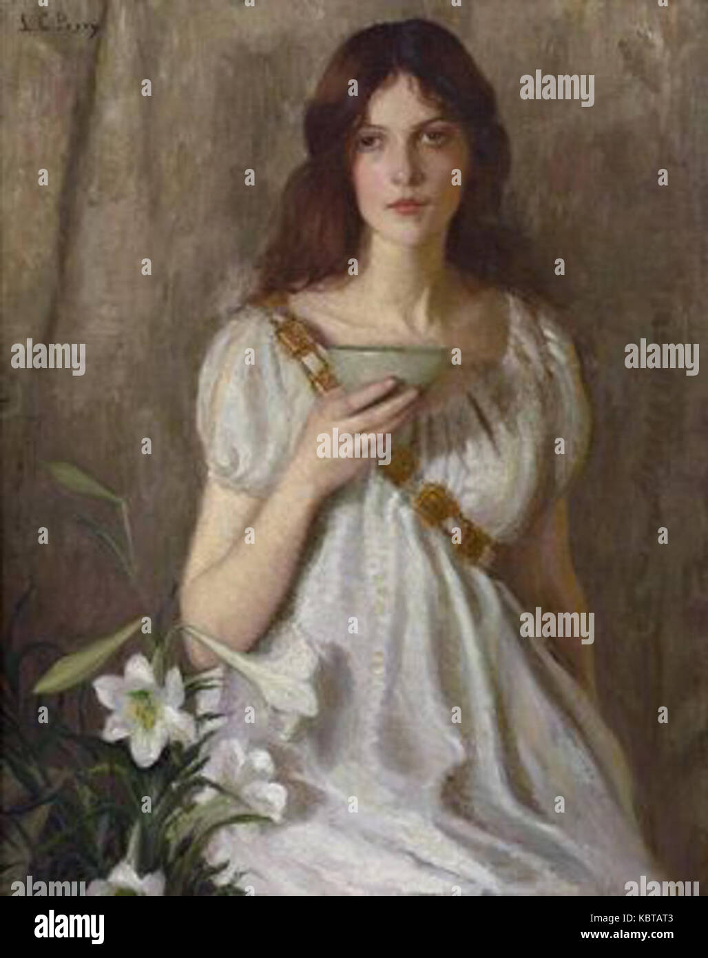 Lilla Cabot Perry Lady In Evening Dress