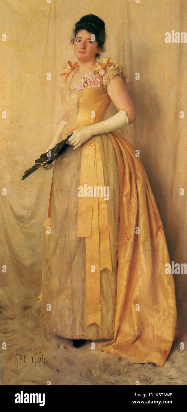 Thomas Cooper Gotch (British, 1854 1931), The Lady in Gold A Portrait ...