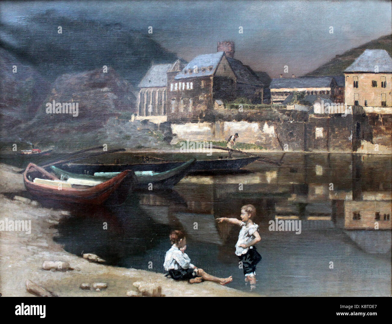 1889 Pidoll Landschaft am Fluss anagoria Stock Photo - Alamy