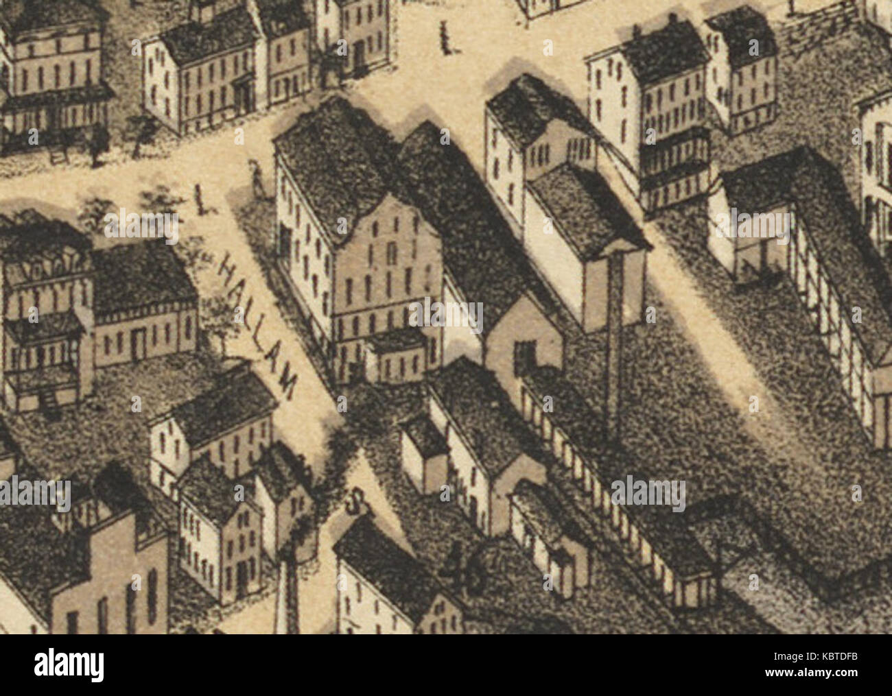 1848 New London station in 1876 Stock Photo - Alamy