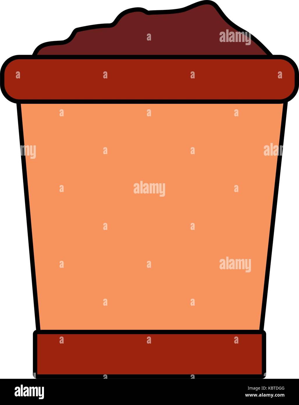 flower pot icon over white background vector illustration Stock Vector ...