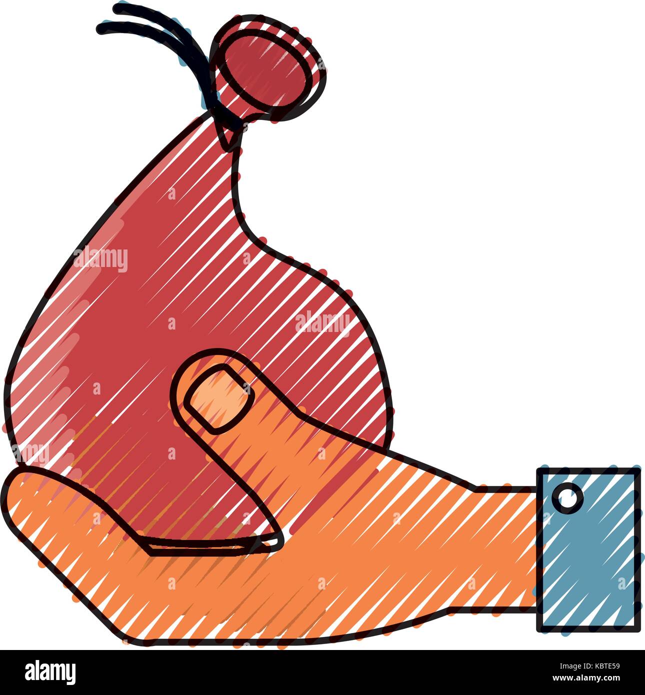 hand with money sack icon over white background vector illustration ...