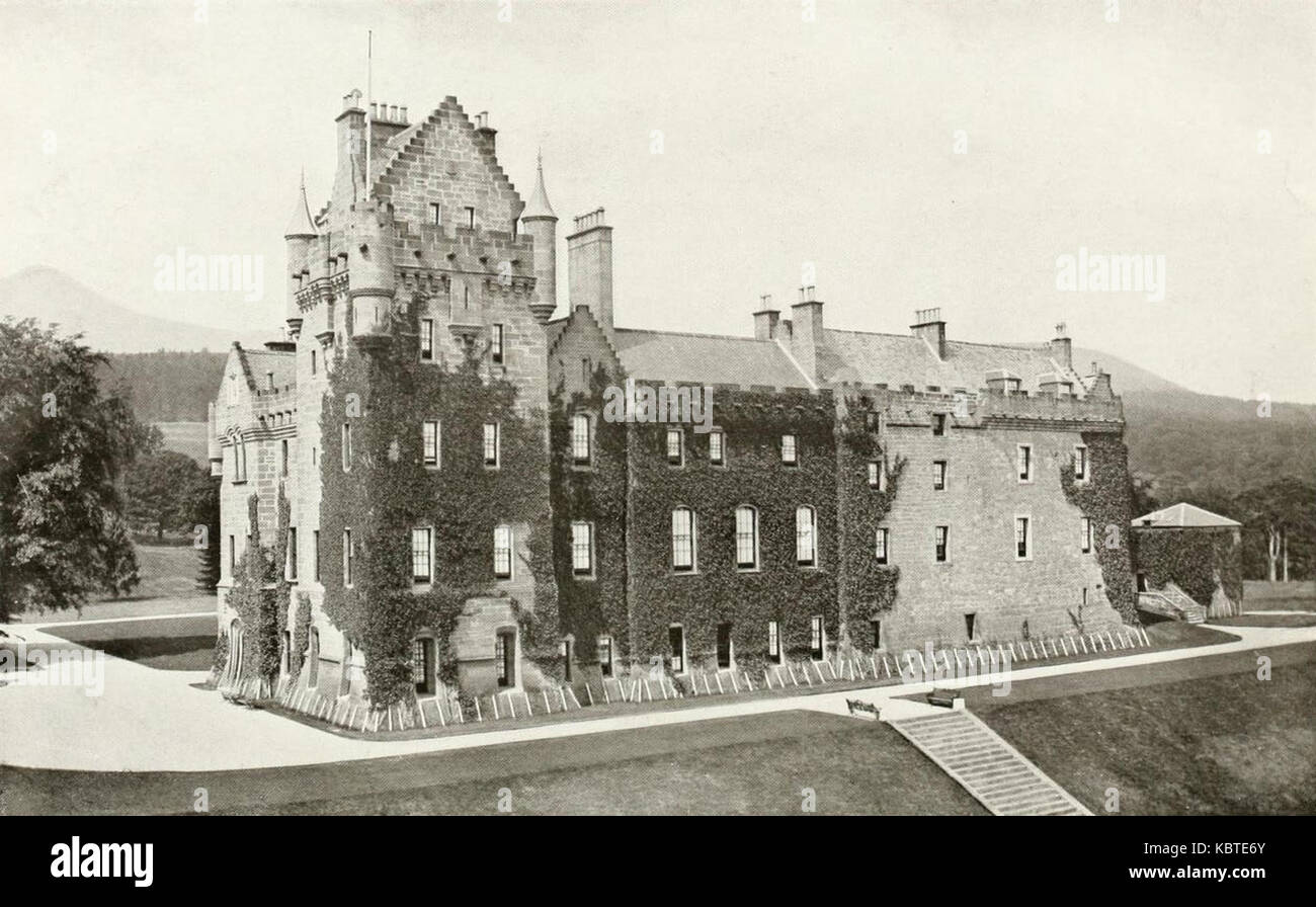 This photograph by James Valentine shows Brodick Castle, located on the ...
