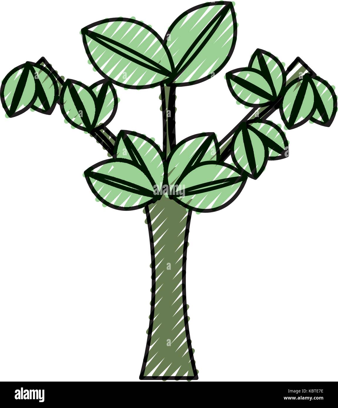 green plant icon over white background colorful design vector ...