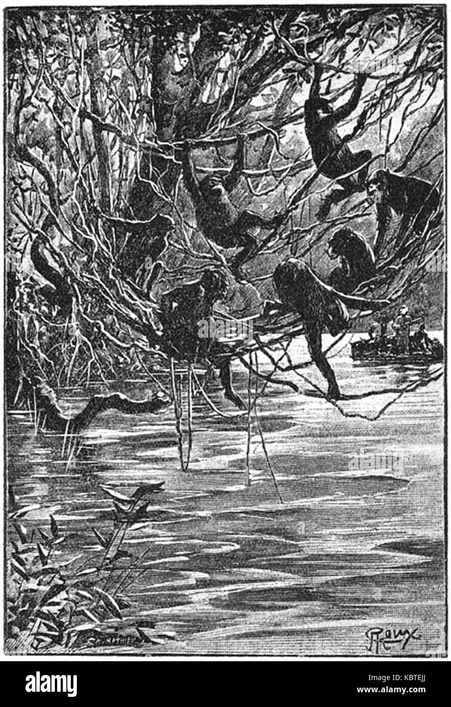 This illustration, 'The Village in the Treetops' by George Roux ...