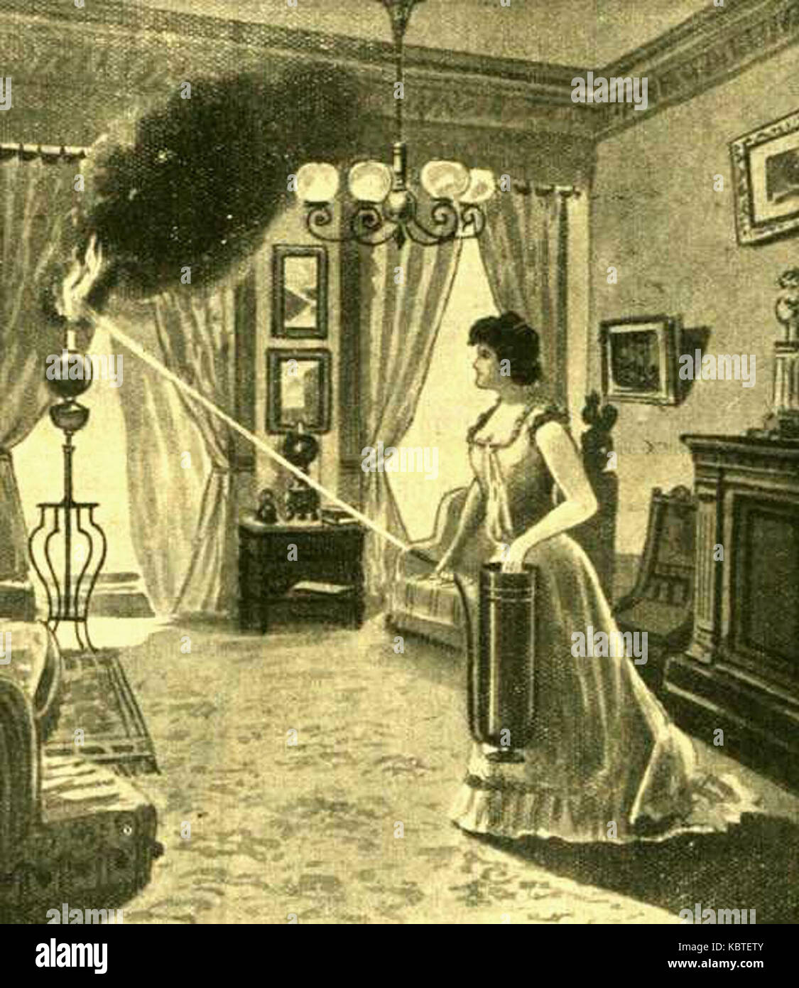 A 1904 advertisement promoting fire extinguishers, showcasing early ...