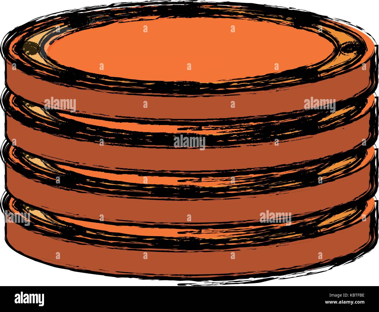 stack of coins icon over white background vector illustration Stock ...