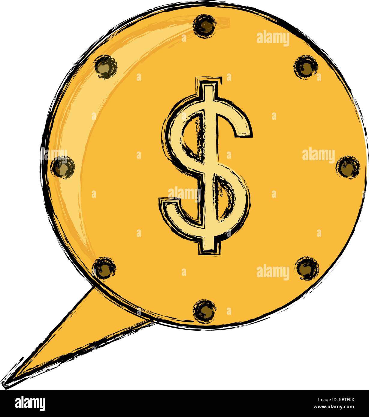 speech bubble with money sign icon over white background colorful ...
