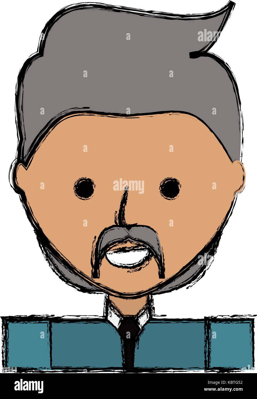 Cartoon man icon over white background colorful design vector ...